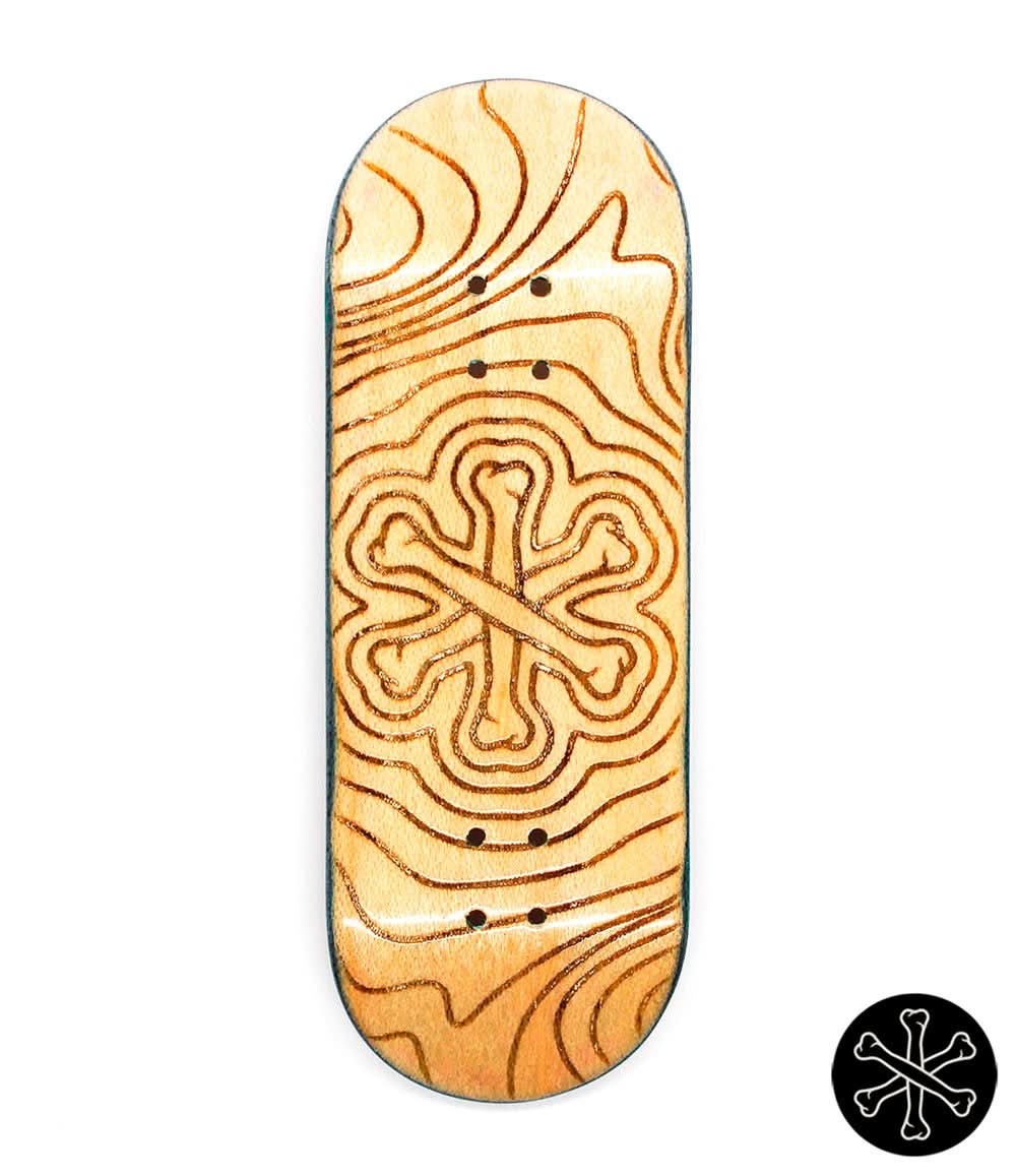 Bone Wood Logo Deck 33mm by Caramel Fingerboards — Caramel Fingerboards ...