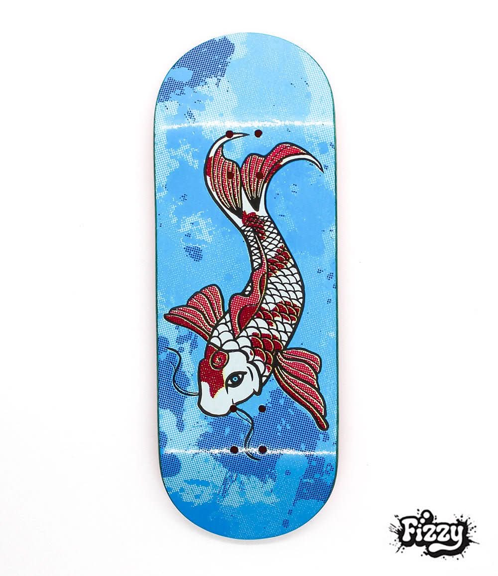 Fizzy Fingerboard Deck Blue Koi by Caramel Fingerboards — Caramel ...
