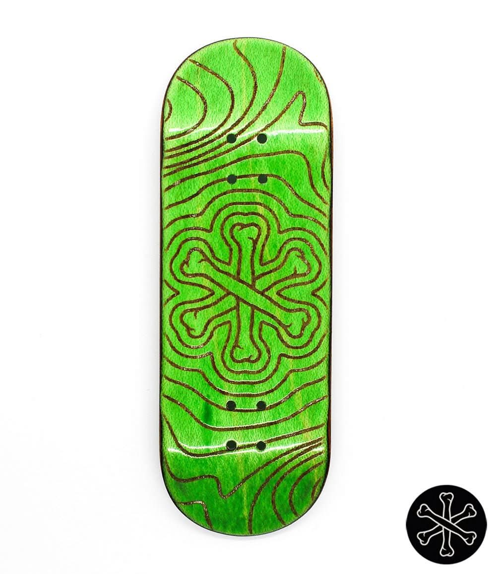 Bone Lime Logo Deck 32mm by Caramel Fingerboards — Caramel Fingerboards ...