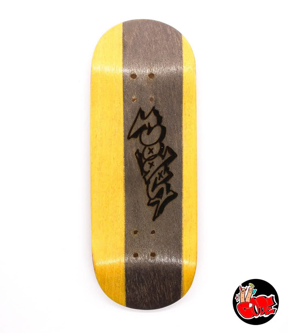 Code Fingerboard Deck Thick Line Split Ply 34mm by Caramel — Caramel Fingerboards - Fingerboard ...