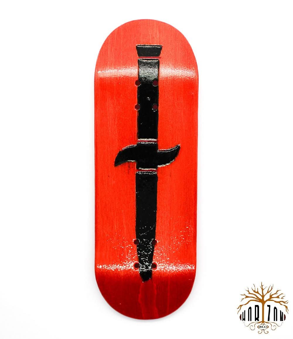 Horizon Fingerboard Deck Red Dagger 32mm by Caramel — Caramel Fingerboards - Fingerboard store