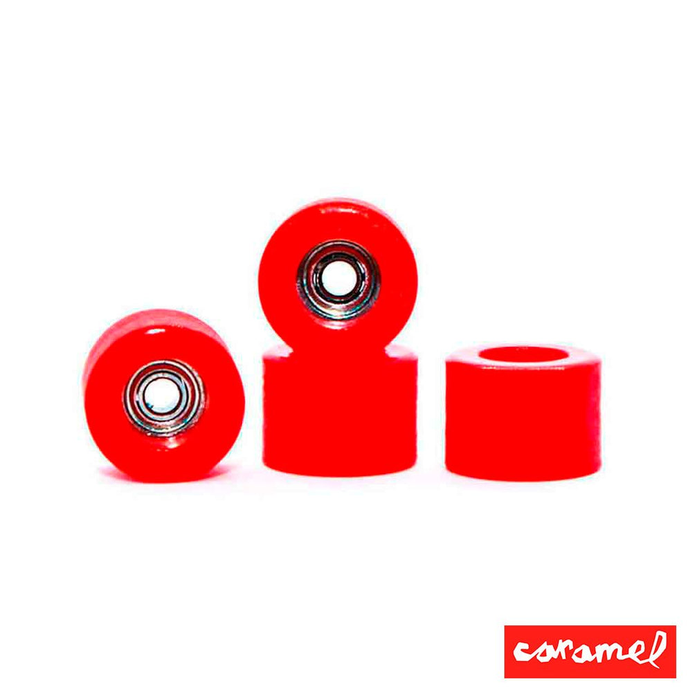 Home Caramel Red Fingerboard Wheels 7mm 65D Urethane