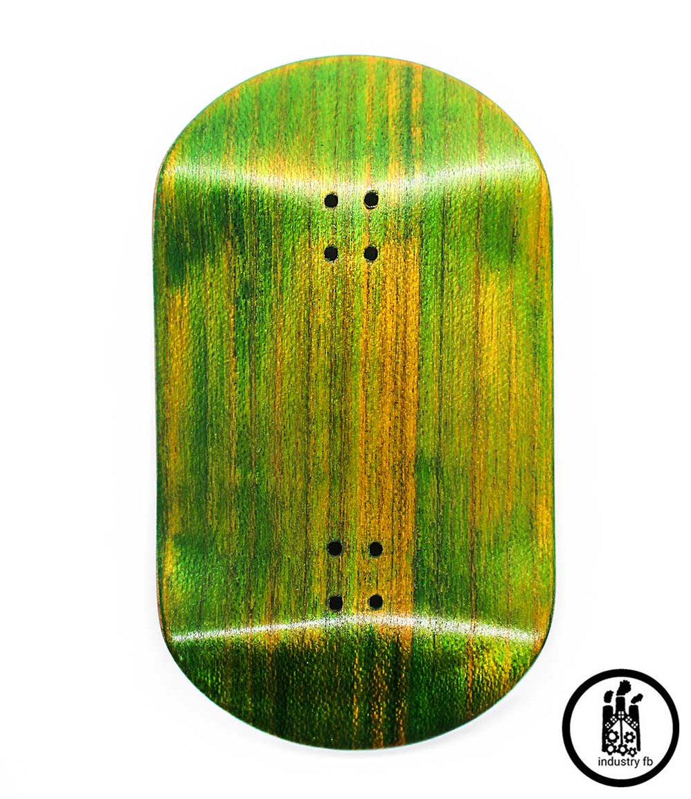 Fingerboard Deck 55mm Green Yellow Industry by Caramel — Caramel ...