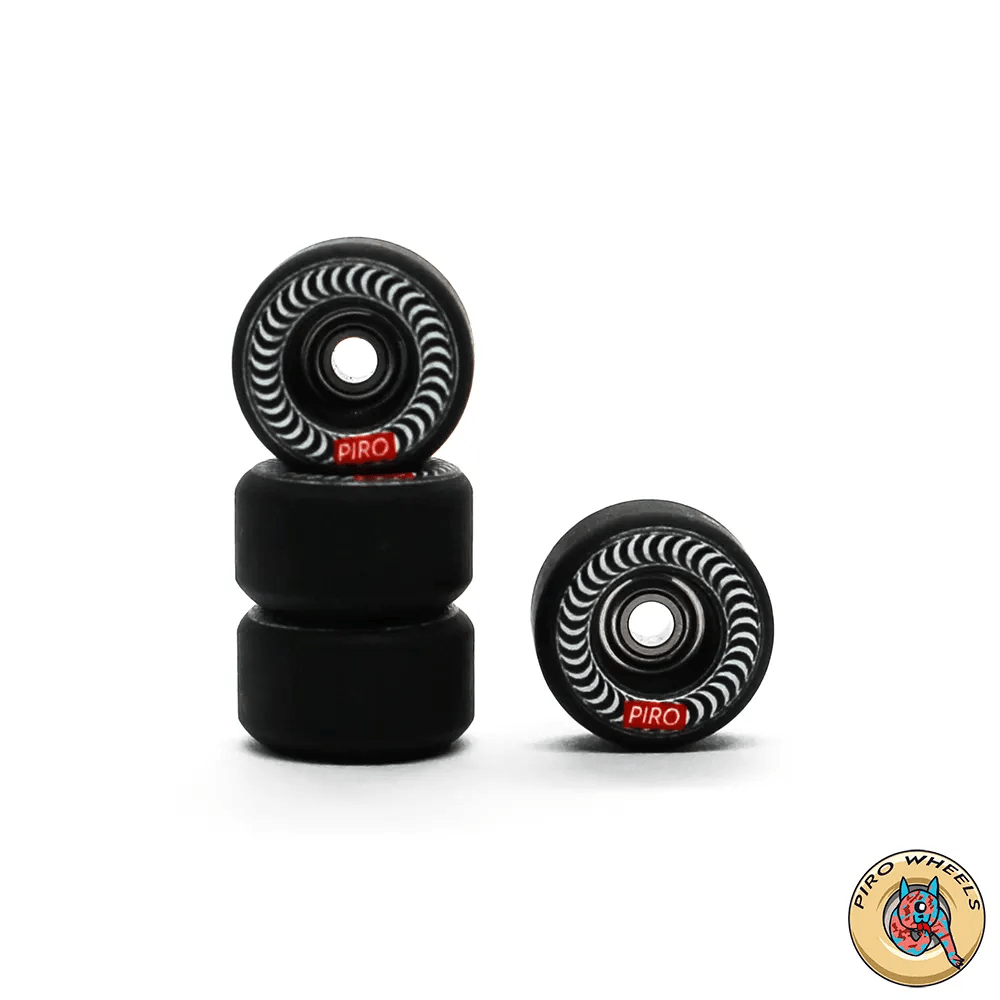 Piro Spiral Black Performance Fingerboard Wheels 8mm