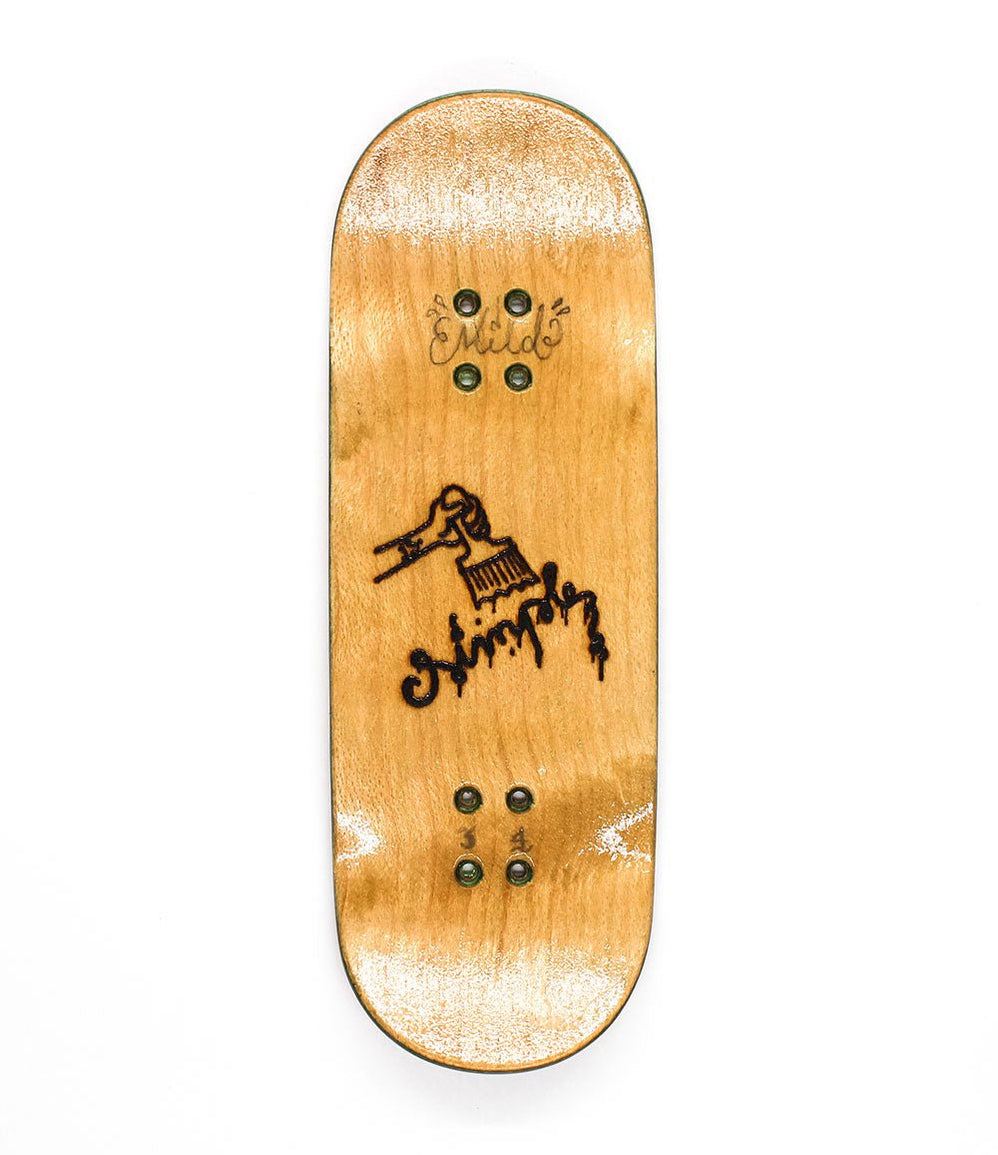 Fingerboard Deck 34mm Green Gradient Logo by Caramel