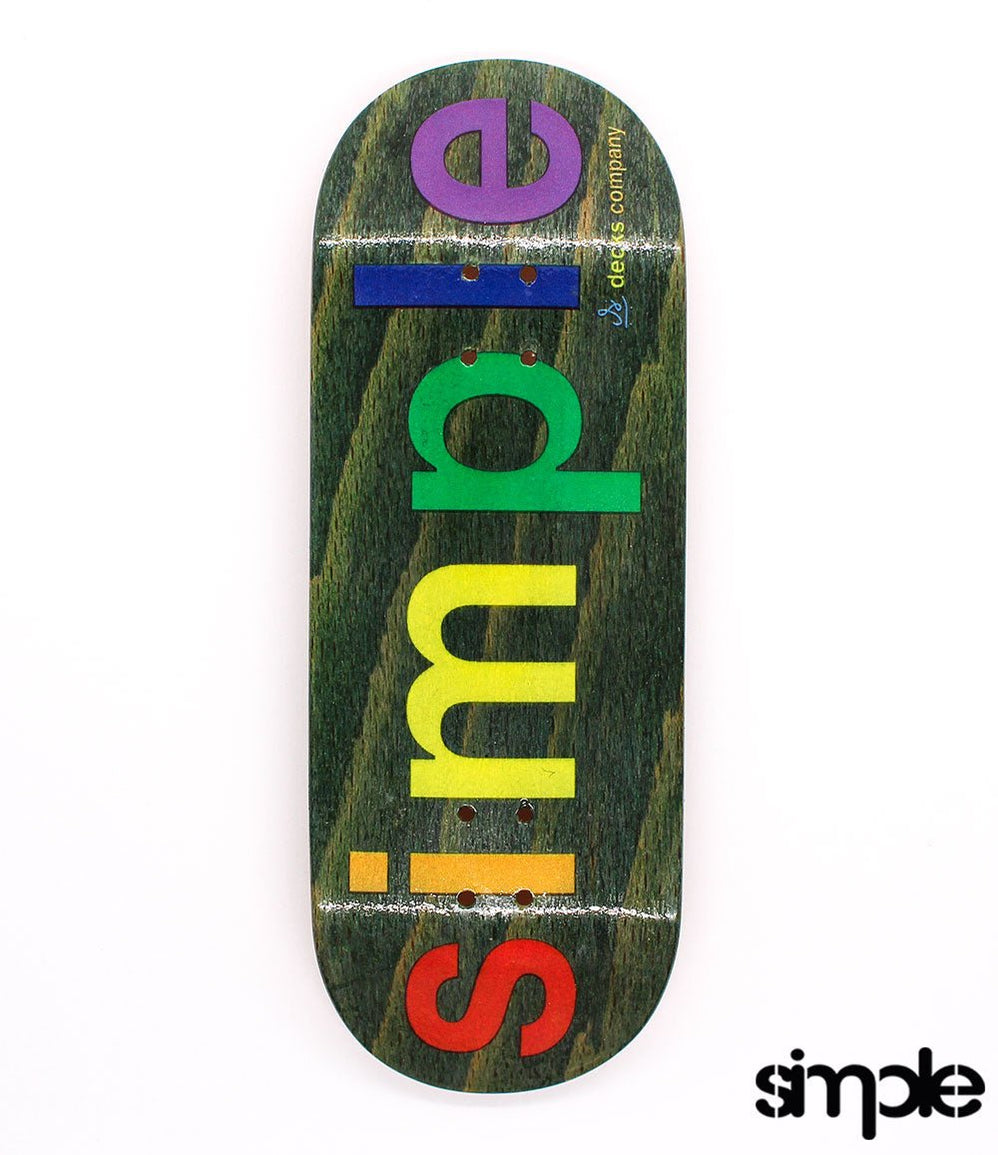 Green Logo Fingerboard Deck 34mm — Caramel Fingerboards - Fingerboard store